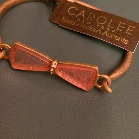 Carolee | Jewelry | Carolee Pink Bow Bangle | Poshmark